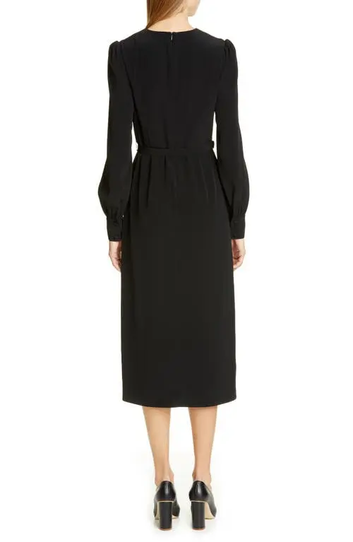 Co Essentials Pleated Panel Midi Dress