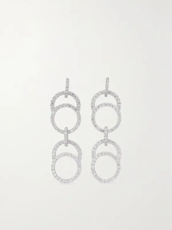 COURBET Céleste 18-karat Recycled Laboratory-grown Diamond Drop Earrings - Silver