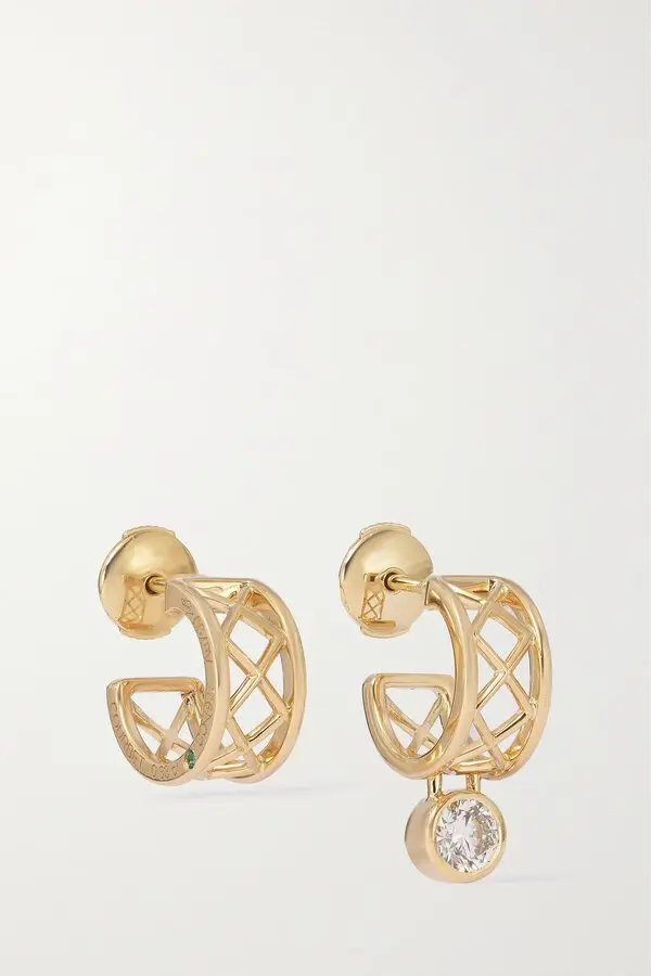 COURBET Pont Des Arts 18-karat Recycled Laboratory-grown Diamond Earrings - Gold