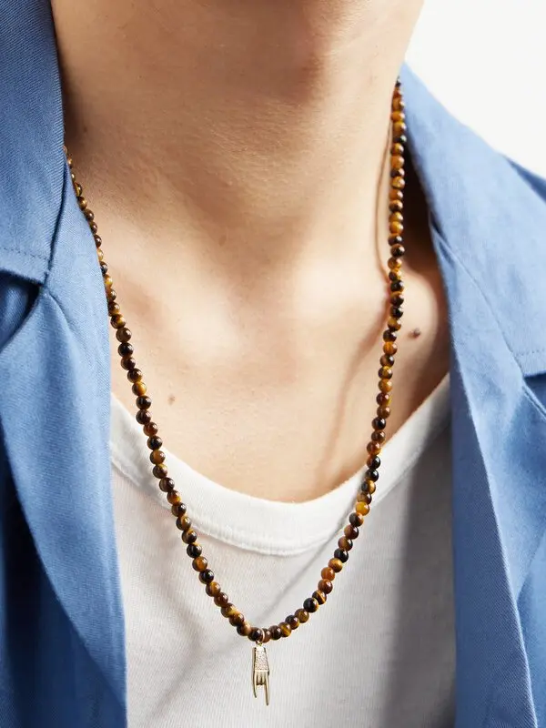 SYDNEY EVAN Small Mano Cornuto Necklace