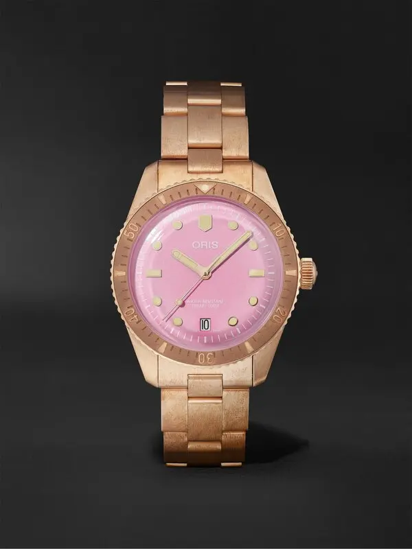 ORIS Divers Sixty-five Automatic 38mm Bronze Watch - Pink