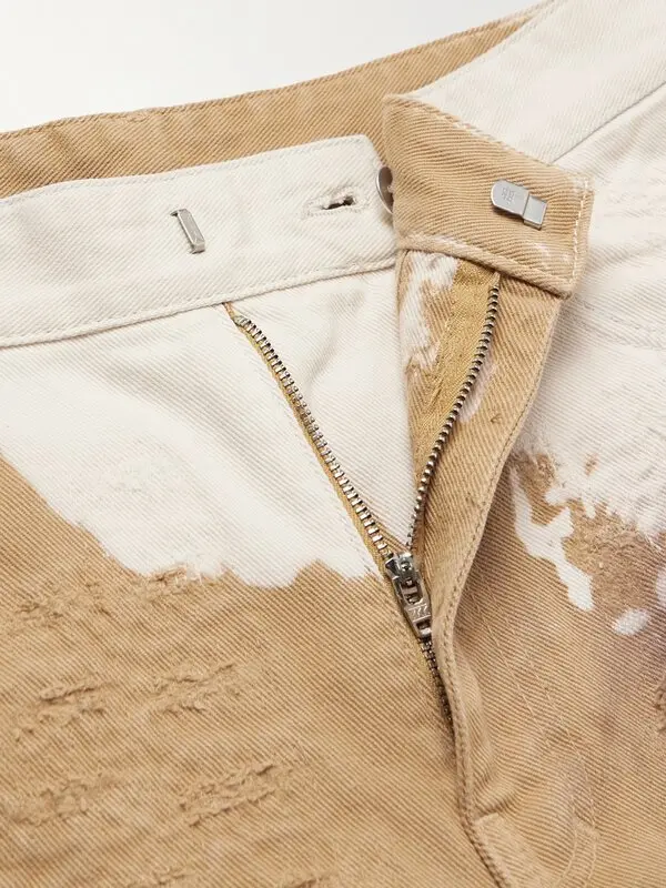 Givenchy Slim-fit Tapered Distressed Tie-dyed Jeans