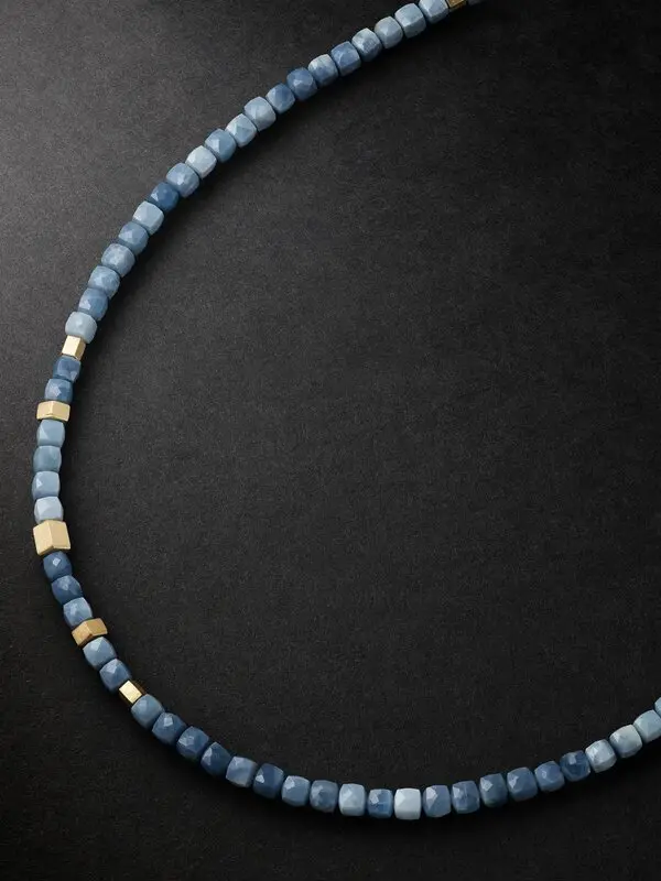 Jacquie Aiche Gold And Opal Beaded Necklace - Blue