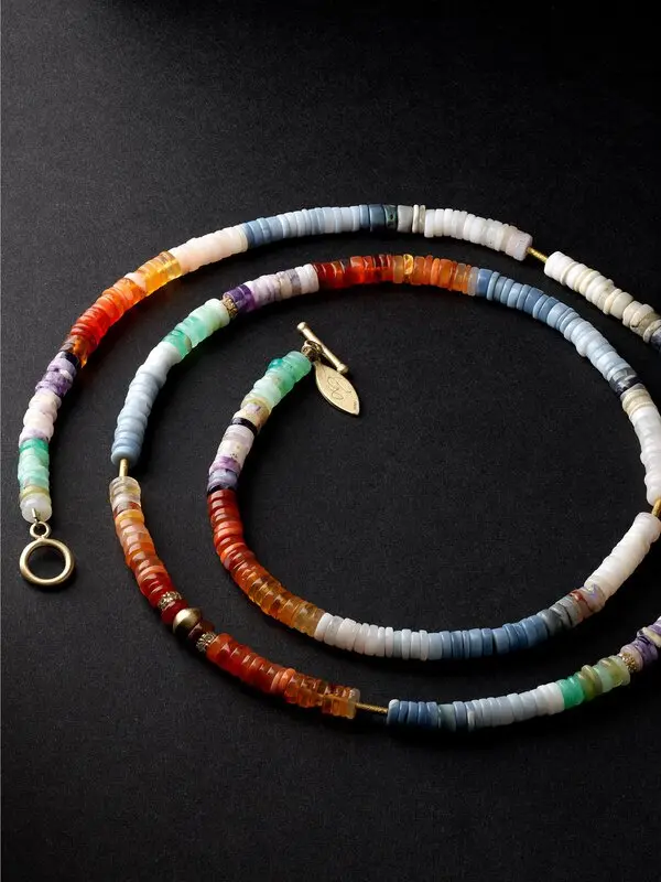 Jacquie Aiche Opal And Diamond Necklace