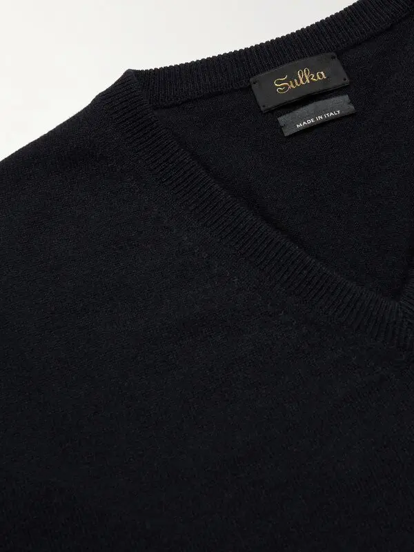 SULKA Cashmere V-neck Sweater