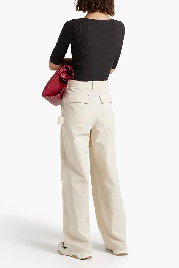 GANNI Ribbed Lyocellblend Jersey Top