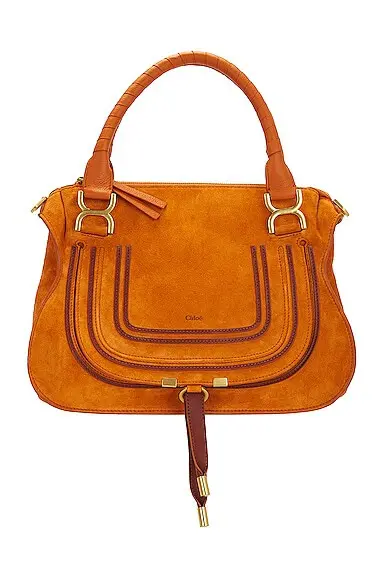 Chloé Medium Marcie Satchel Bag In Orange