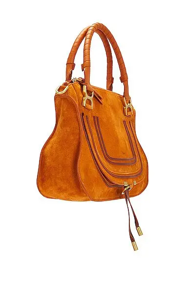 Chloé Medium Marcie Satchel Bag In Orange