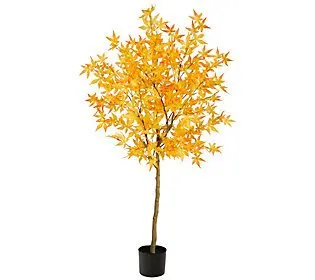 NEARLY NATURAL 5' Autumn Maple Artificial Fall - One-color
