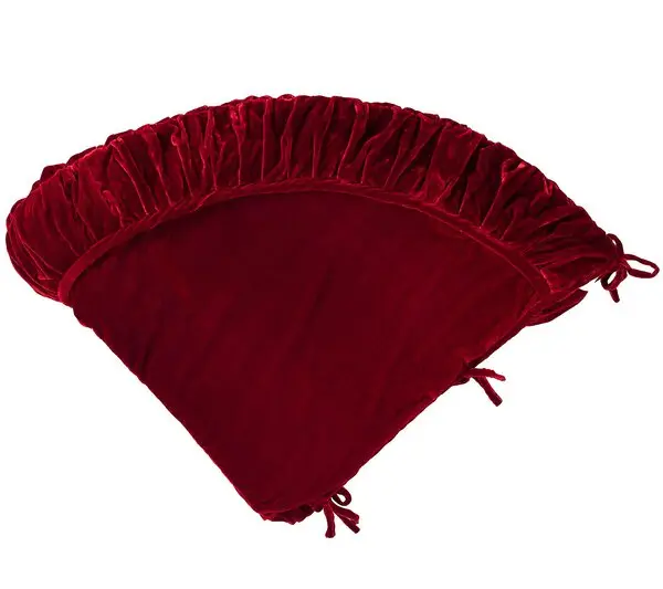 VICKERMAN 60' Plush Red Velvet Treeskirt By