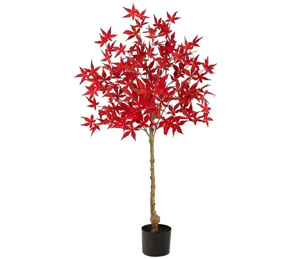 NEARLY NATURAL 4' Autumn Maple Artificial Fall - One-color
