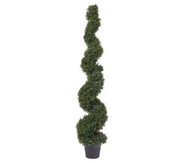 PURE GARDEN Decorative Spiral Faux Boxwood Topi Ary - One-color