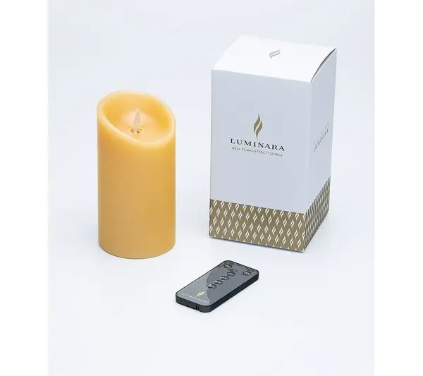 LUMINARA 6' Unscented Wax Flameless Candle & Re Ote Control - One-color