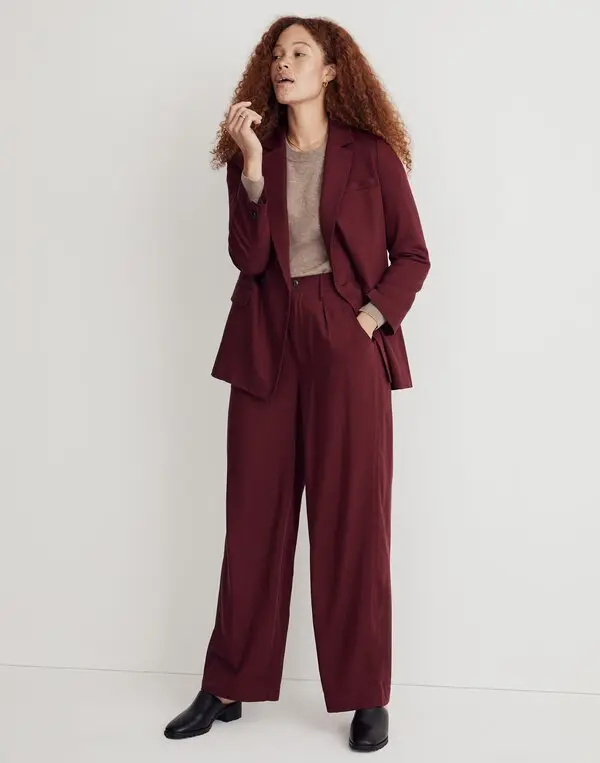 Madewell Drapeweave Caldwell Double-breasted Blazer