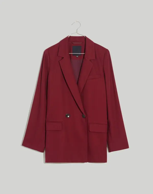 Madewell Drapeweave Caldwell Double-breasted Blazer