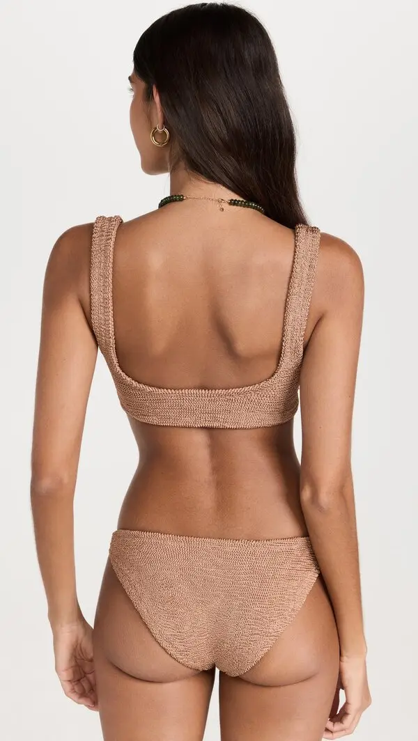 Hunza G Xandra Bikini Set - Metallic Cocoa