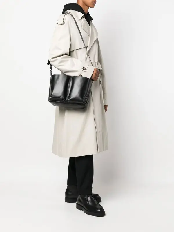 Jil Sander Pilot Leather Crossbody Bag - Black | Editorialist