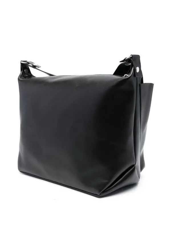 Jil Sander Pilot Leather Crossbody Bag - Black | Editorialist