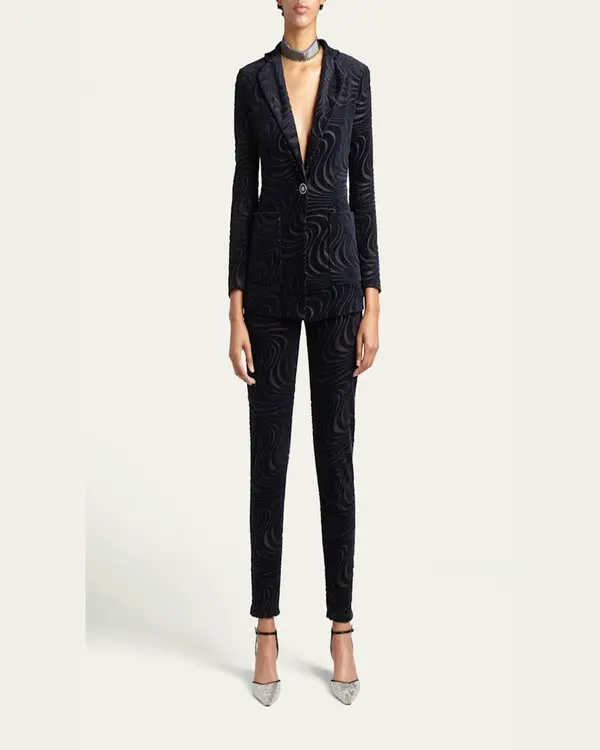 Giorgio Armani Swirl Jacquard Blazer