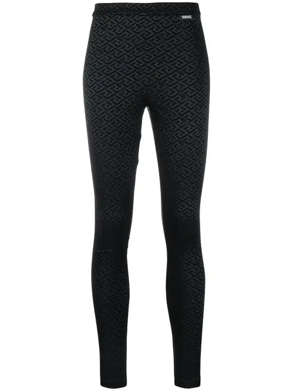Versace La Greca Low-rise Leggings