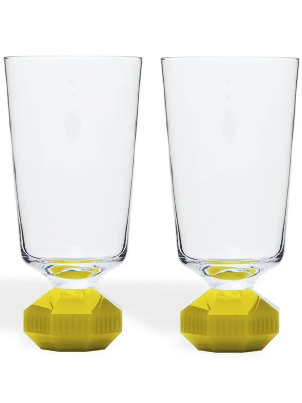REFLECTIONS COPENHAGEN Chelsea Tall Glasses - Yellow
