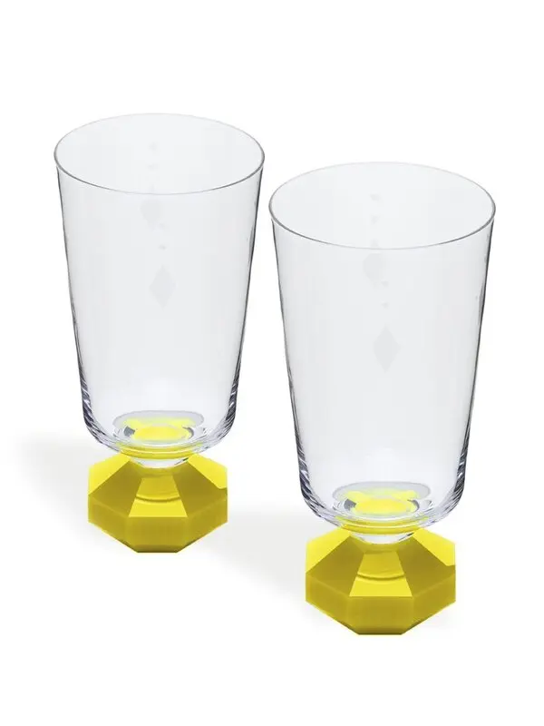 REFLECTIONS COPENHAGEN Chelsea Tall Glasses - Yellow