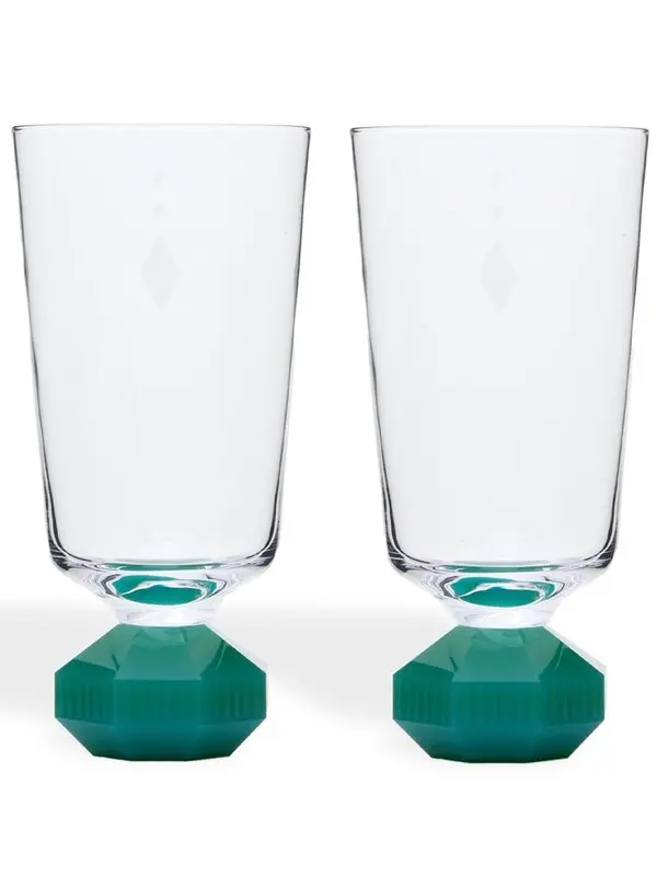 REFLECTIONS COPENHAGEN Chelsea Tall Glasses - Green