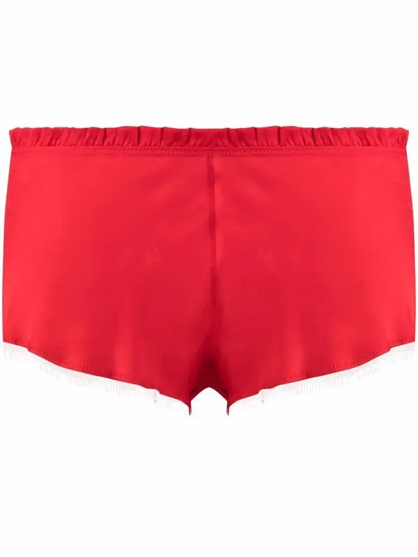 Carine Gilson Floral-detail Shorts - Red