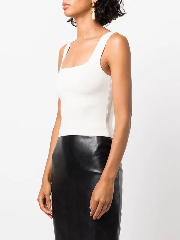 Matteau Square Neck Vest Top - White