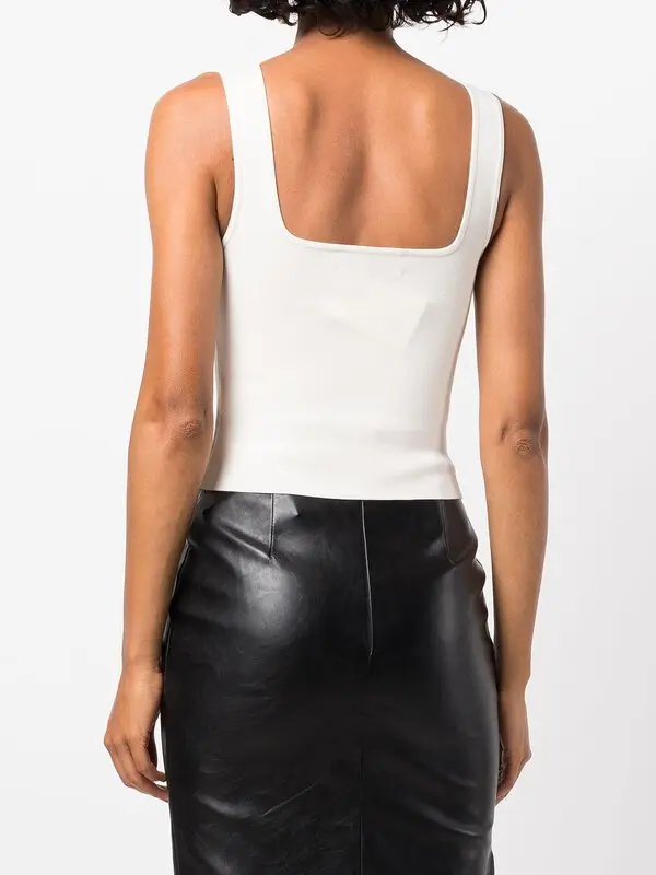 Matteau Square Neck Vest Top - White