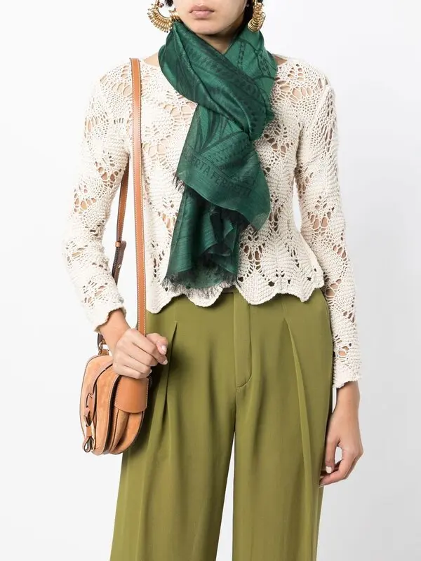 Alberta Ferretti Floral Print Scarf