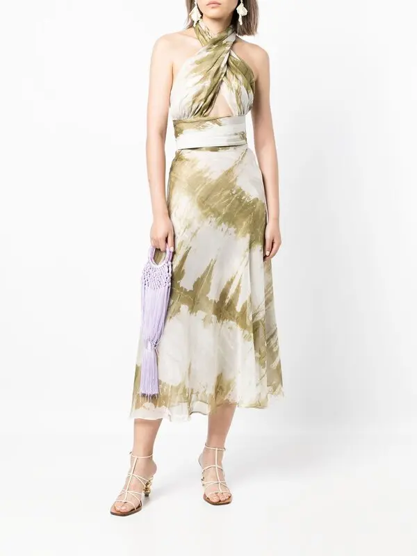 BAMBAH Tie-dye A-line Midi Skirt