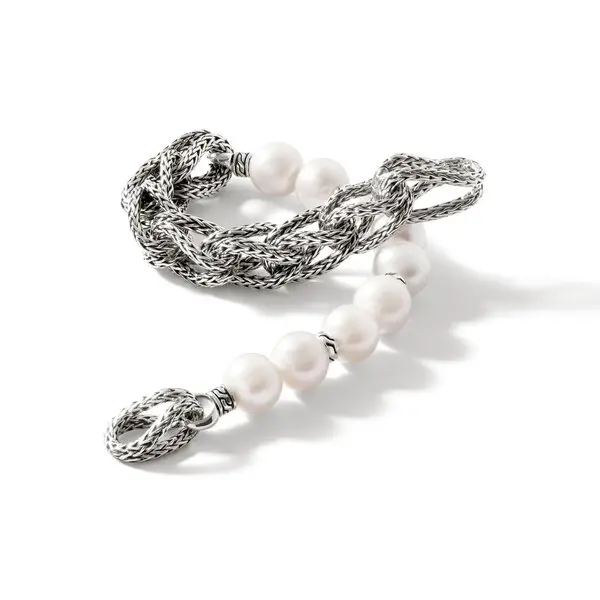 John Hardy Surf Pearl Link Bracelet