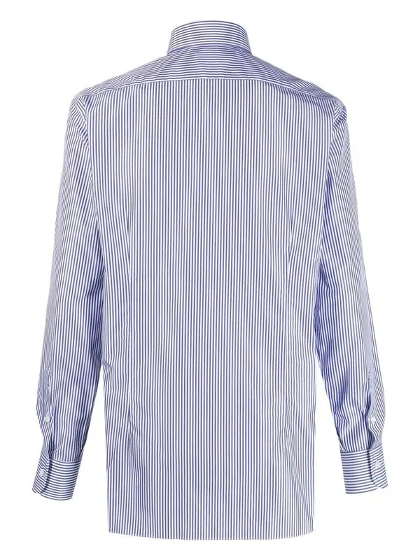 BARBA NAPOLI Candy-stripe Long-sleeve Shirt - White