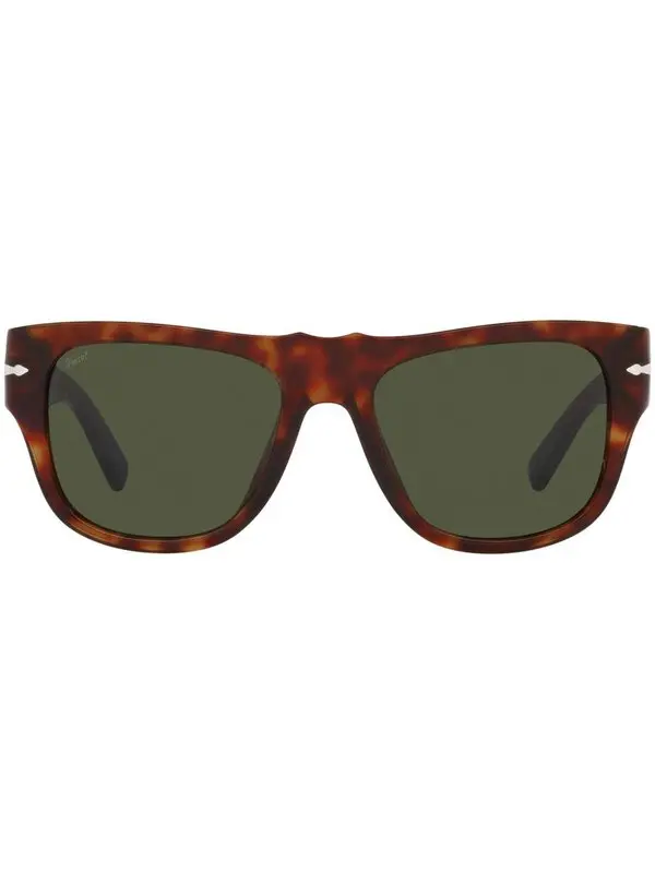 Persol Tortoiseshell Rectangle-frame Sunglasses - Green
