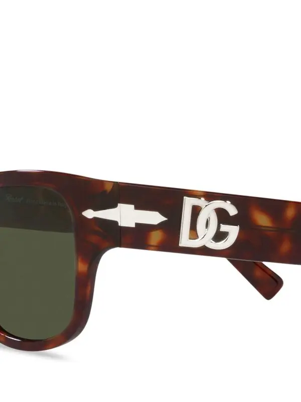 Persol Tortoiseshell Rectangle-frame Sunglasses