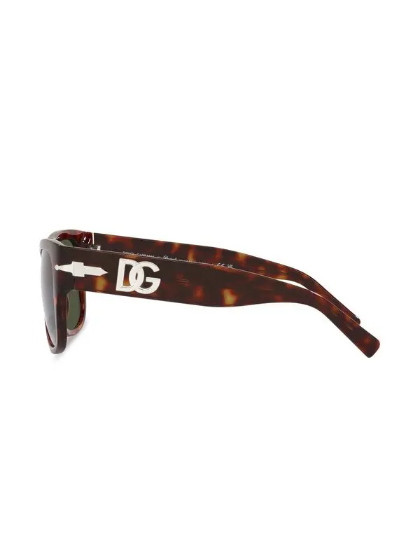 Persol Tortoiseshell Rectangle-frame Sunglasses