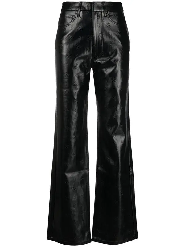 ROTATE BY BIRGER CHRISTENSEN Embossed Logo Wide-leg Trousers