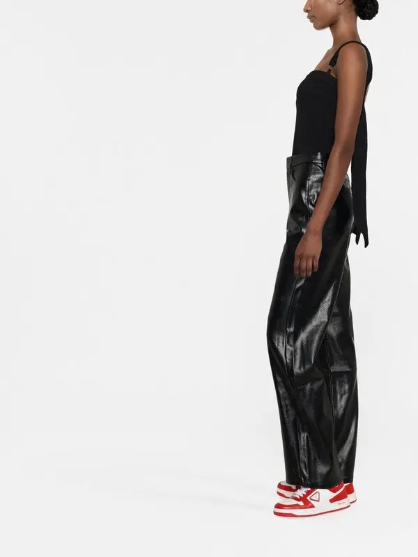 ROTATE BY BIRGER CHRISTENSEN Embossed Logo Wide-leg Trousers