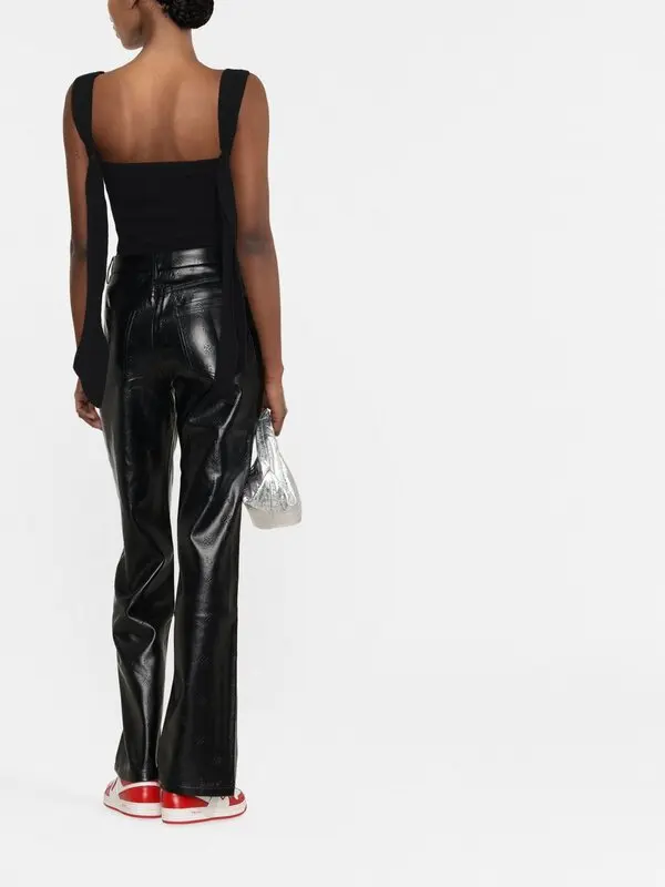 ROTATE BY BIRGER CHRISTENSEN Embossed Logo Wide-leg Trousers