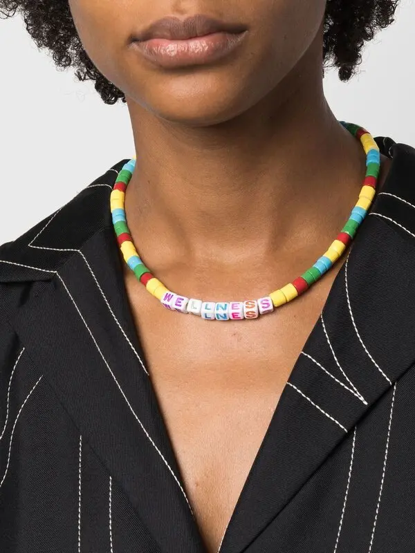SPORTY & RICH Wellness Beaded Necklace