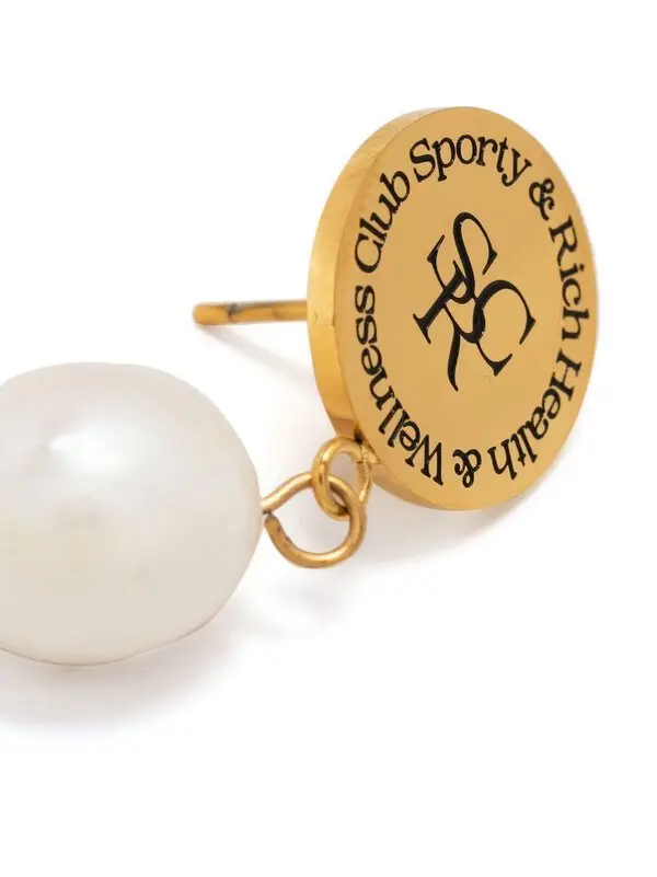 SPORTY & RICH Logo -drop Earrings