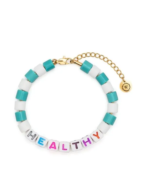 SPORTY & RICH Healthy Beaded Bracelet - White