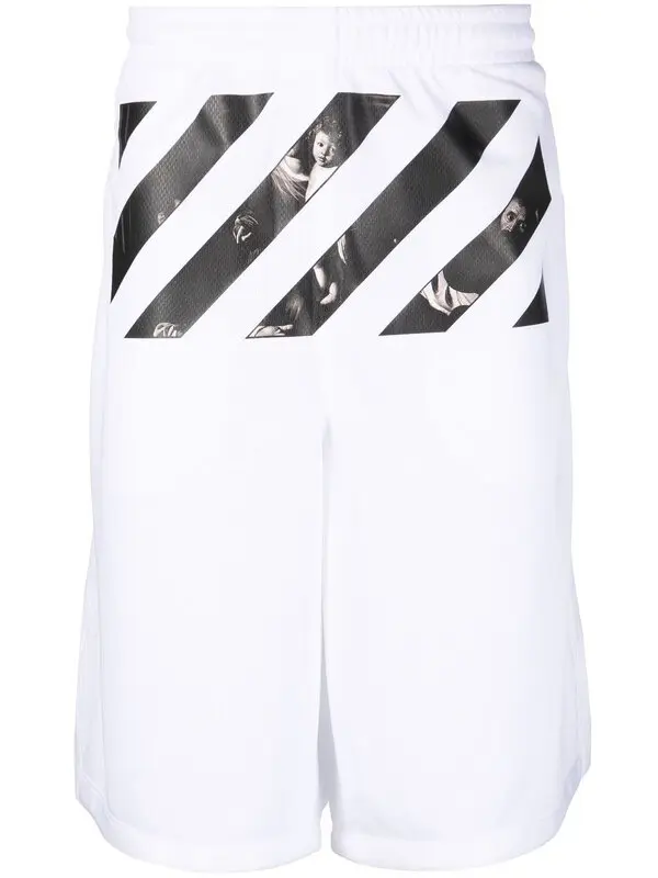 Off-White Caravaggio Diag Track Shorts