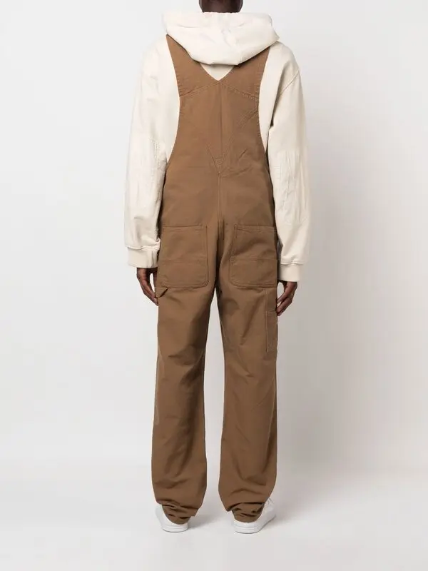 Carhartt Work In Progress Logo-patch Straight-leg Dungarees - Brown