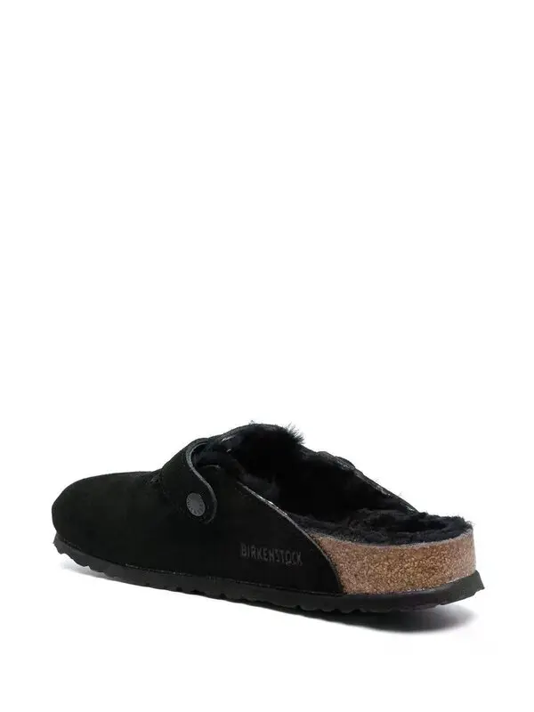 BIRKENSTOCK Boston Shearling Slippers - Black