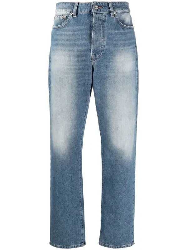 3x1 Distressed Straight-leg Jeans