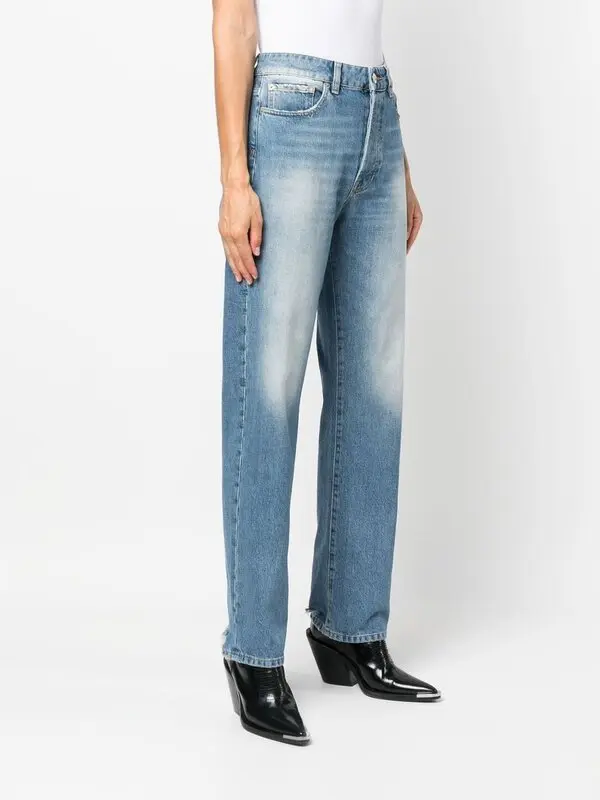 3x1 Distressed Straight-leg Jeans