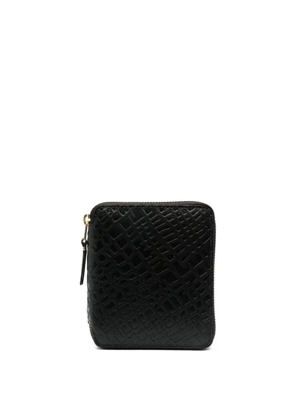 Comme Des Garçons Zip Around Textured Wallet - Black