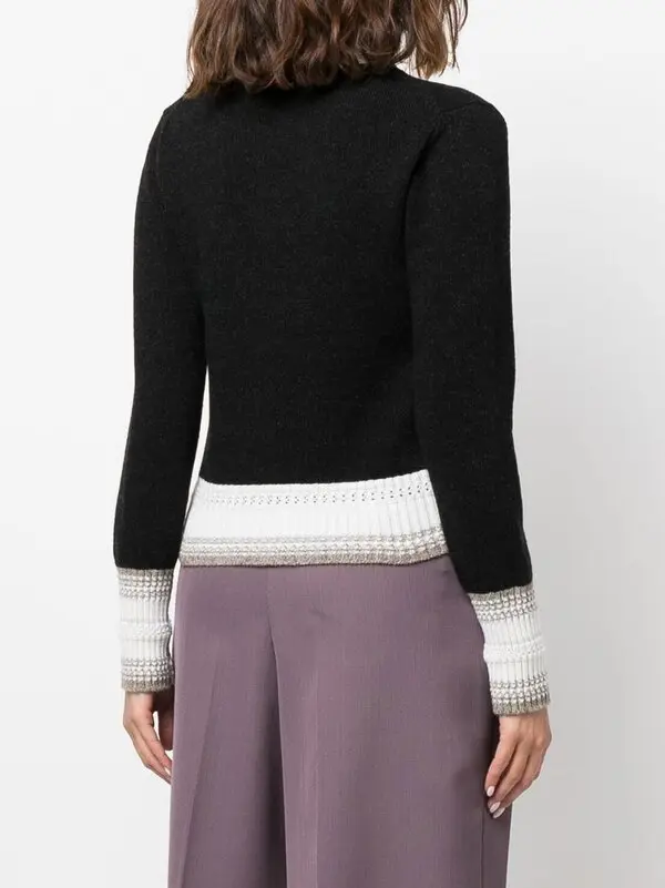 BARRIE V-neck Cashmere Sweater - Black